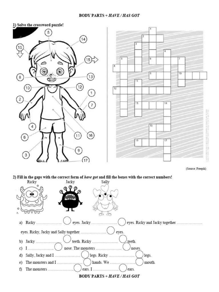 Kids' Body Parts Puzzle | PDF
