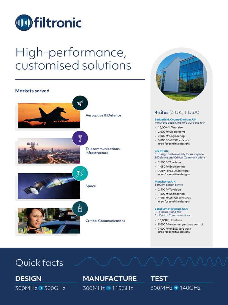 Filtronic-Capability-Summary-CMD-v1.1 | PDF | Electrical Engineering ...