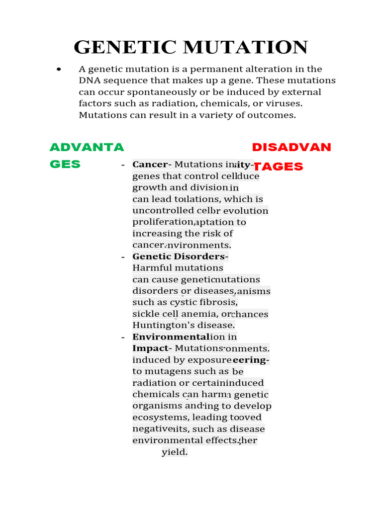 BIOTECH | PDF | Mutation | Genetics