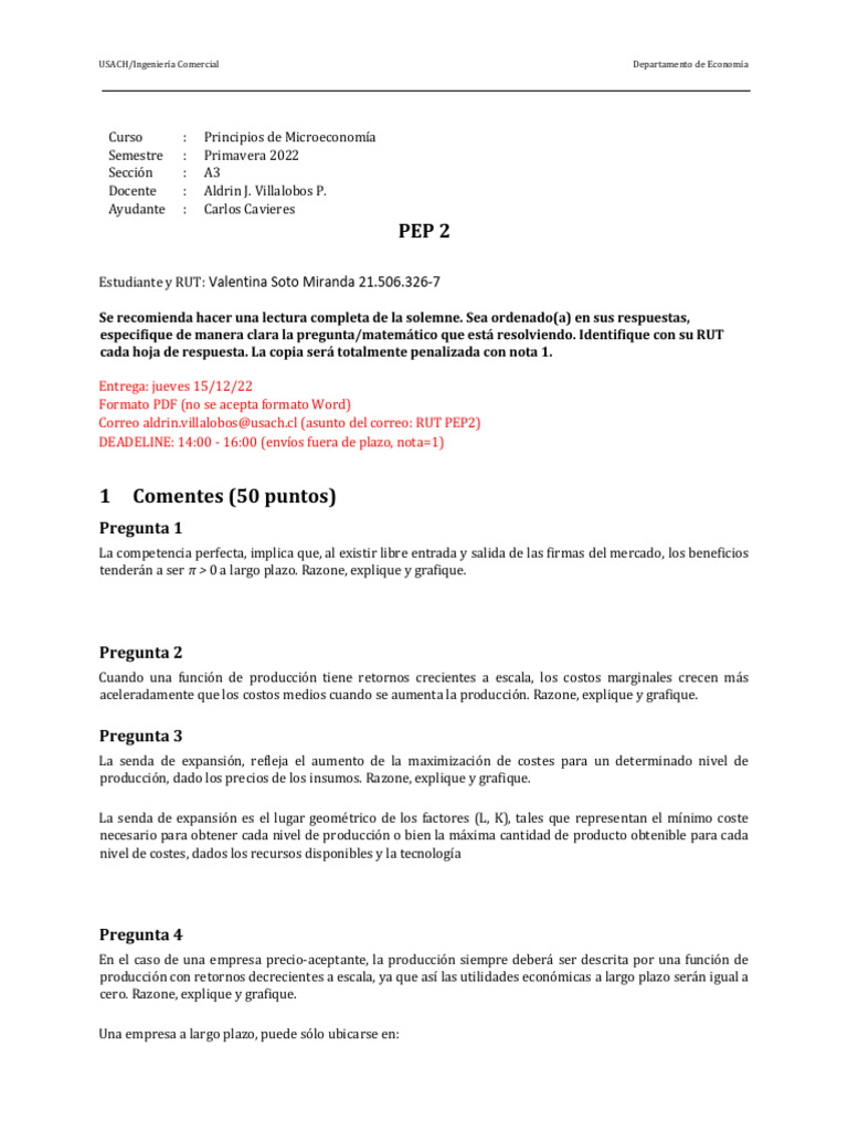 Pep2 0 501845-1 | PDF | Microeconomía | Ciencias económicas