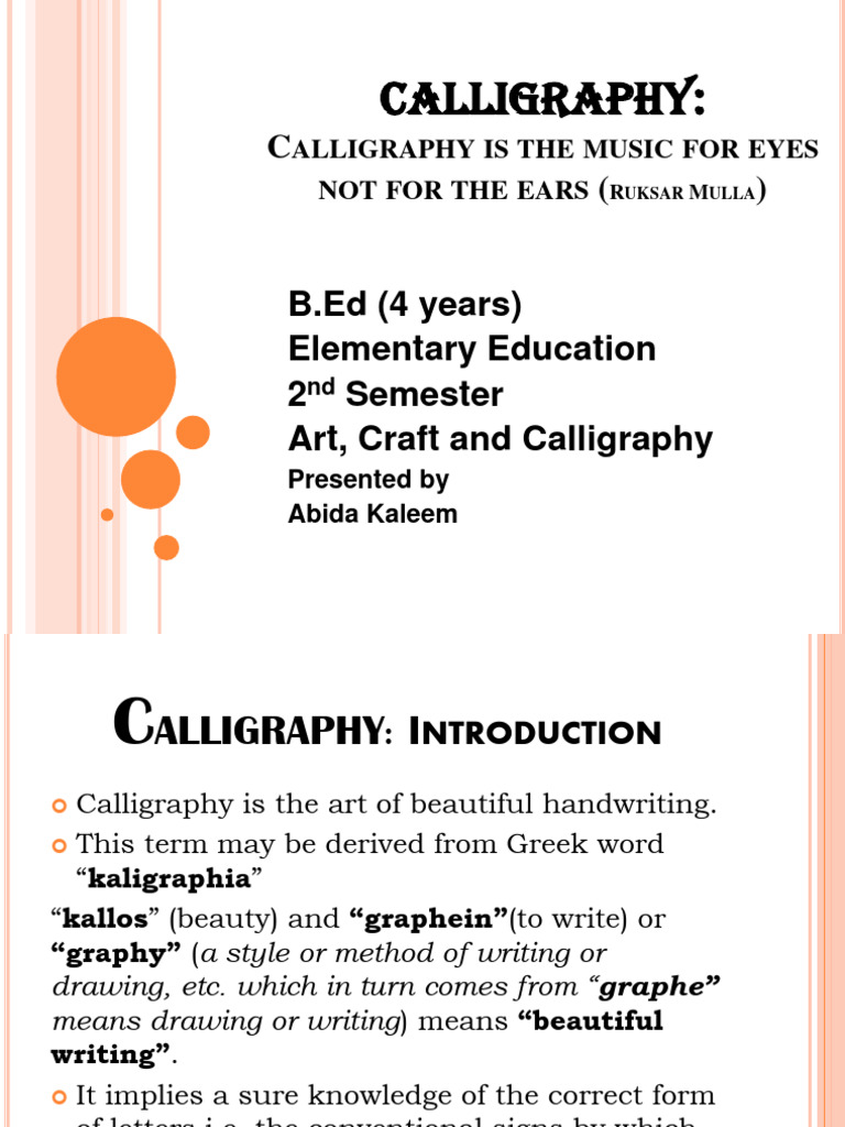 CALLIGRAPHY: The Emergence of Islamic Calligraphy Part 1 | PDF ...