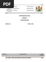 Grade 4 Mathematics Project Term 3 2024 - 051352 | PDF | Elementary ...
