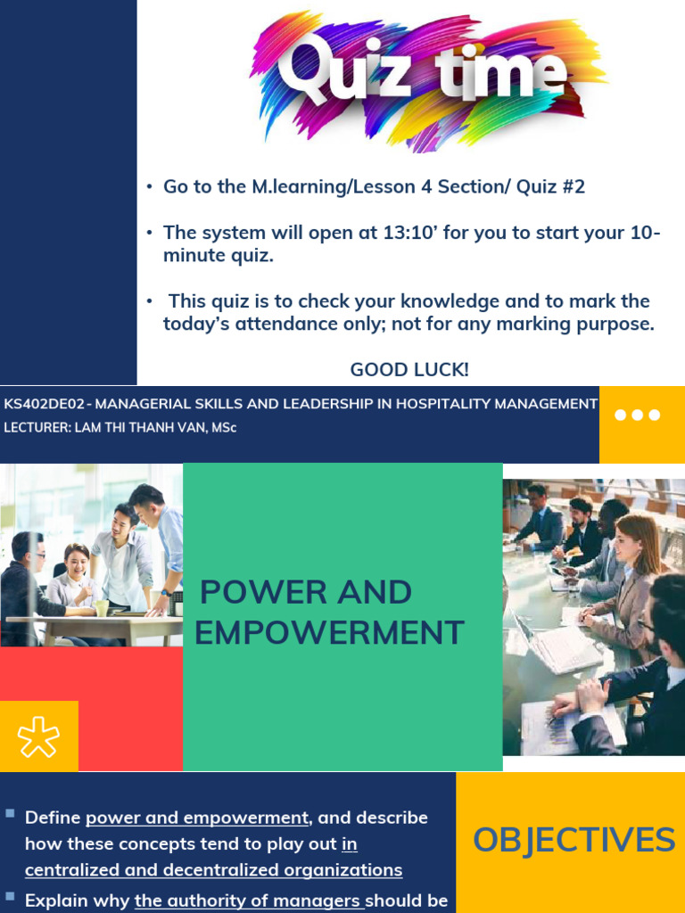 Power and Empowerment in Management | PDF | Power (Social And Political ...