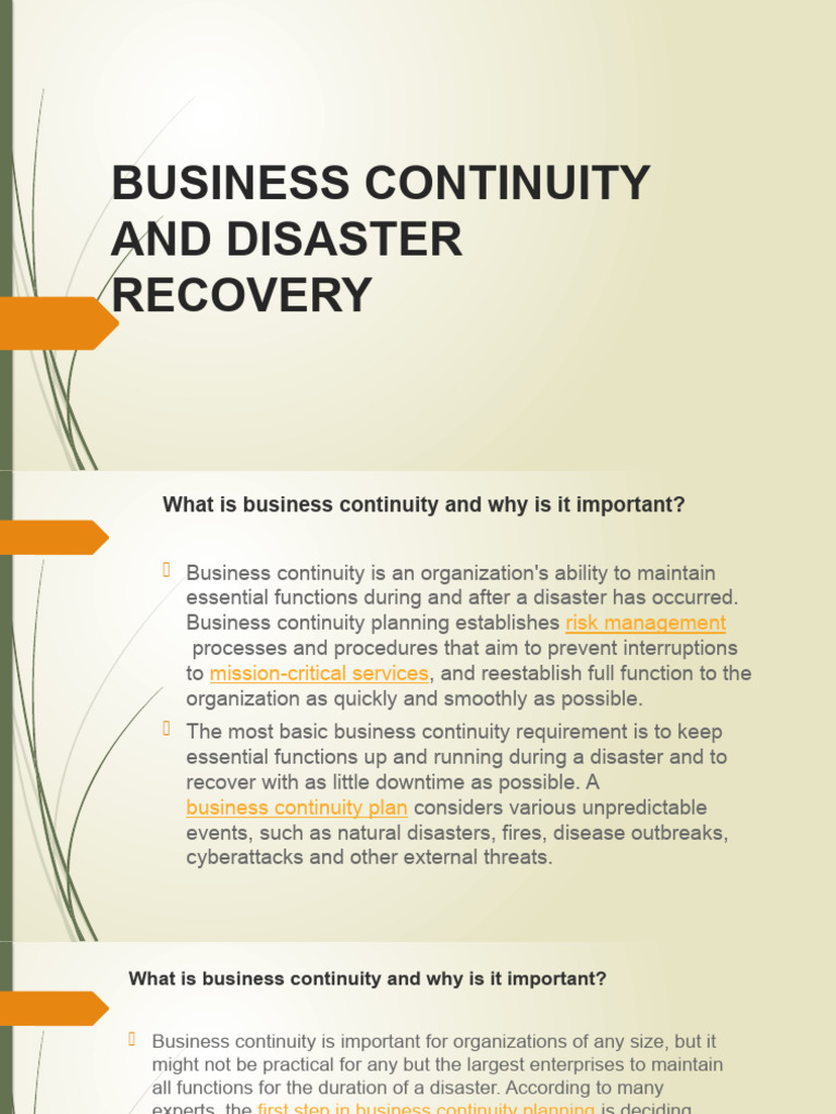 Business Continuity Planning Essentials | PDF | Disaster Recovery | Risk