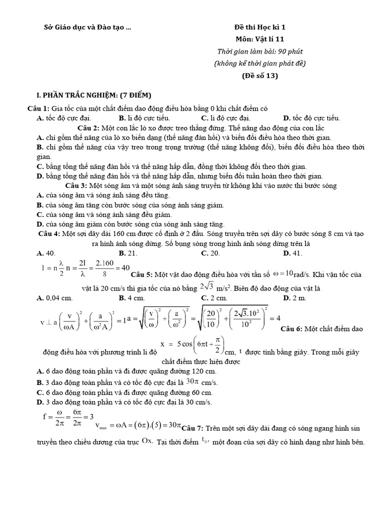 Đề-13-Vật-Lí-11-Dùng-chung-3-sách-2023-2024-28TN-4TL | PDF