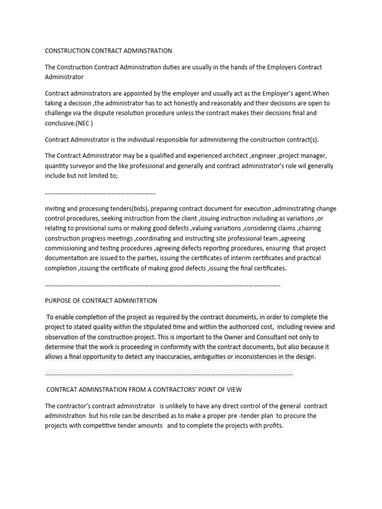 Contract Adminstration | PDF | Employment | Economies