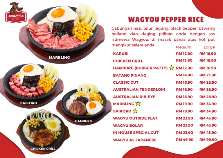Meat Grill 2 - Menu WAGYOU As of June 2024 | PDF