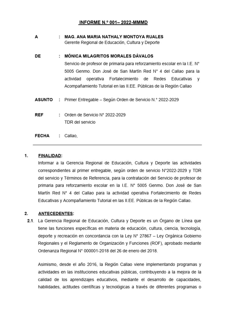 Primer Entregable. FINAL | PDF | Evaluación | Maestros