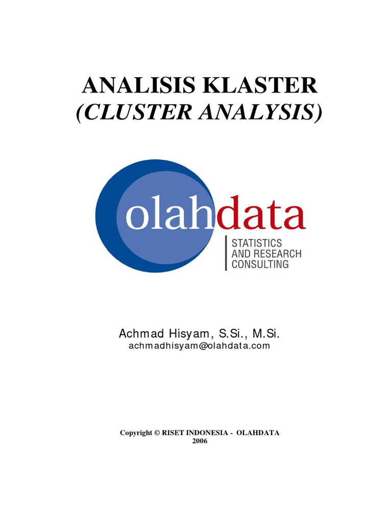 Analisis Klaster | PDF