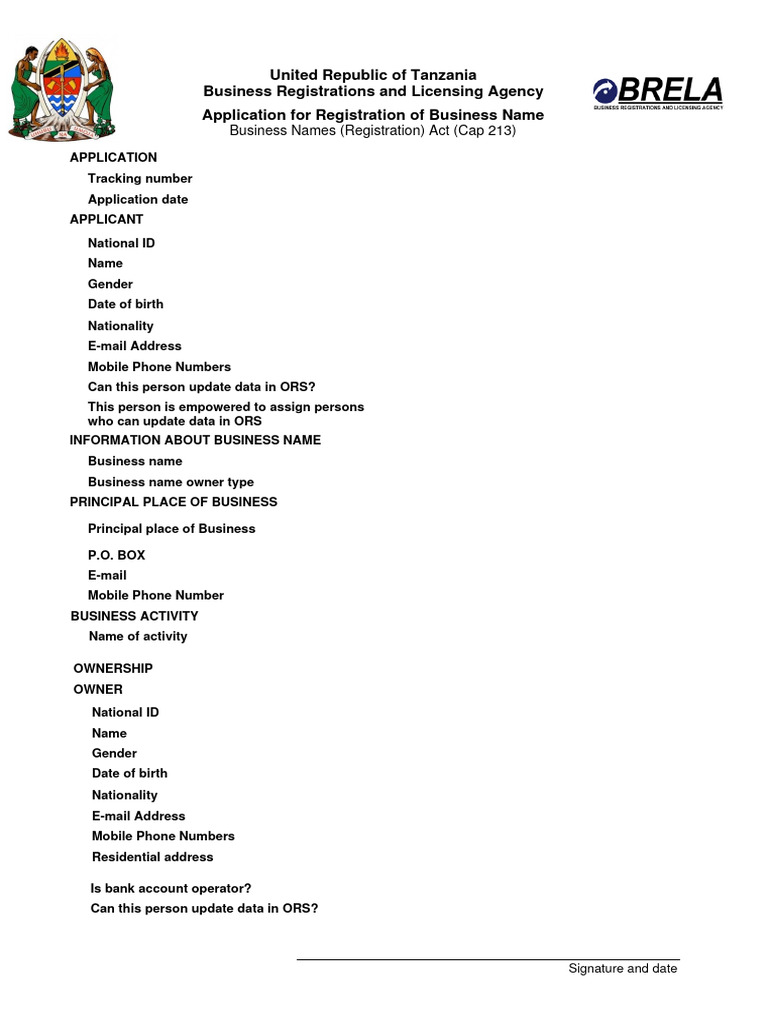 Brela To Jiji Transfar Form | PDF