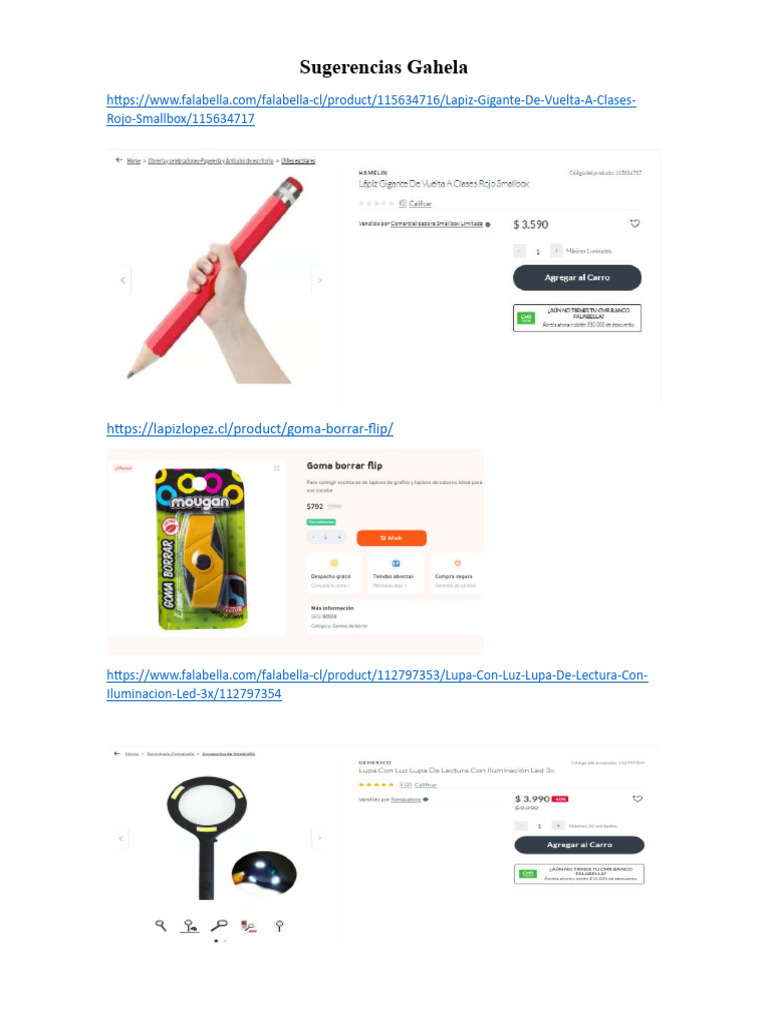 Sugerencias Gahela | PDF
