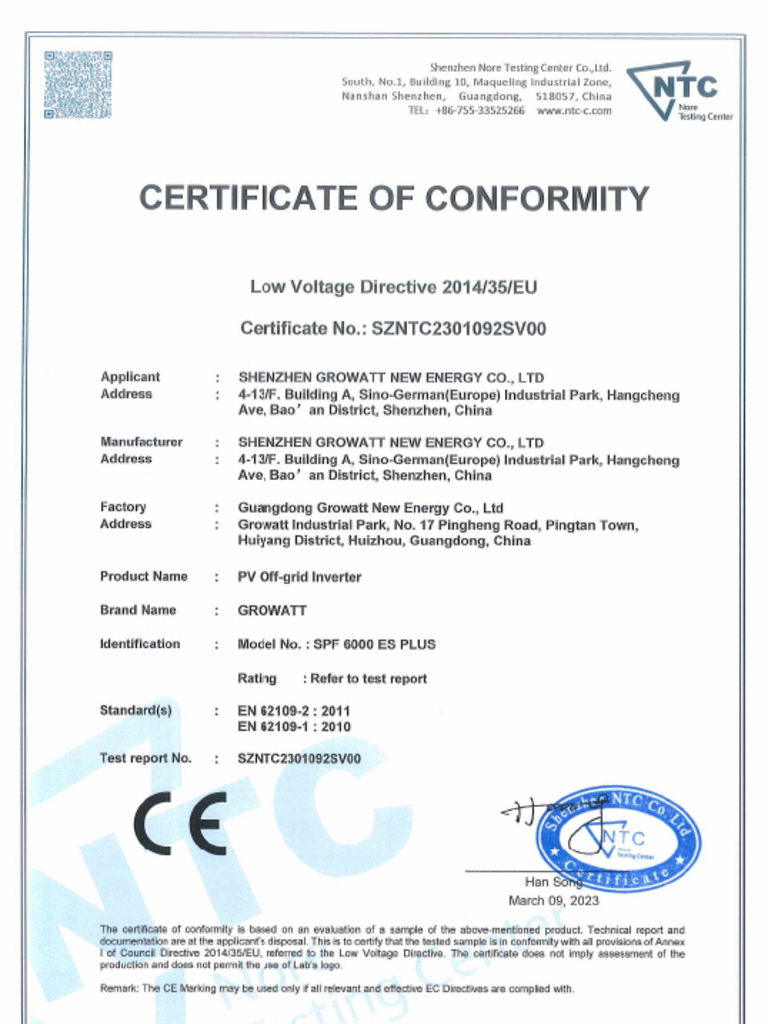 SPF 6000 ES Plus CE LVD-1 | PDF