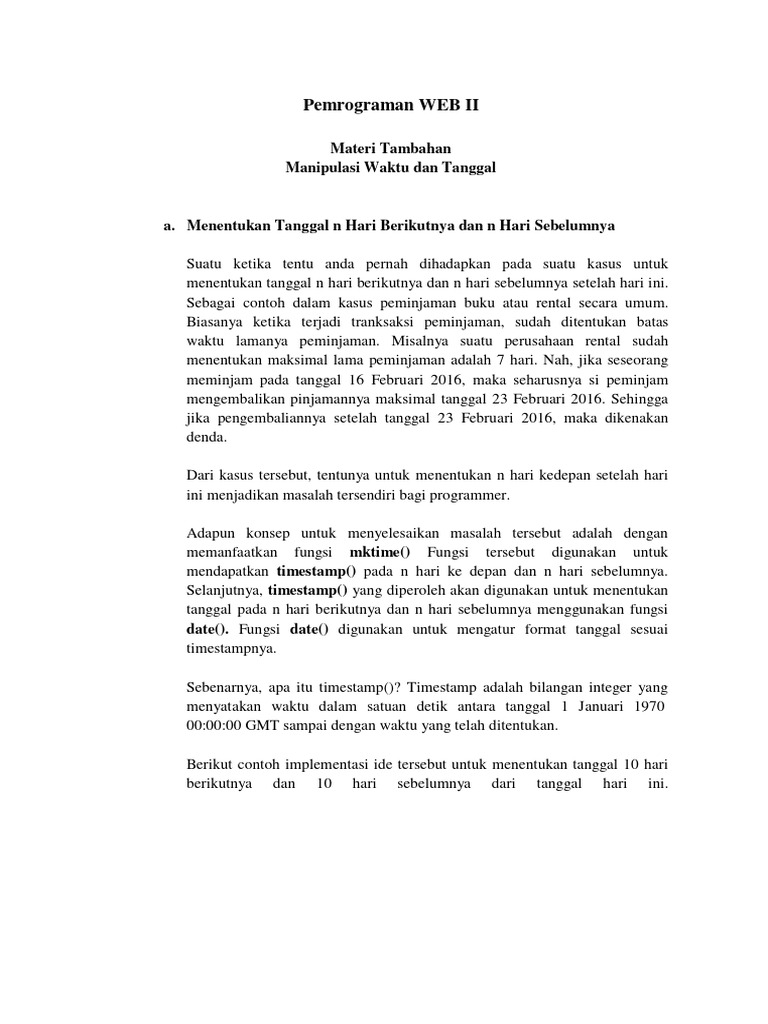 Pemrograman Web II | PDF | Komputer