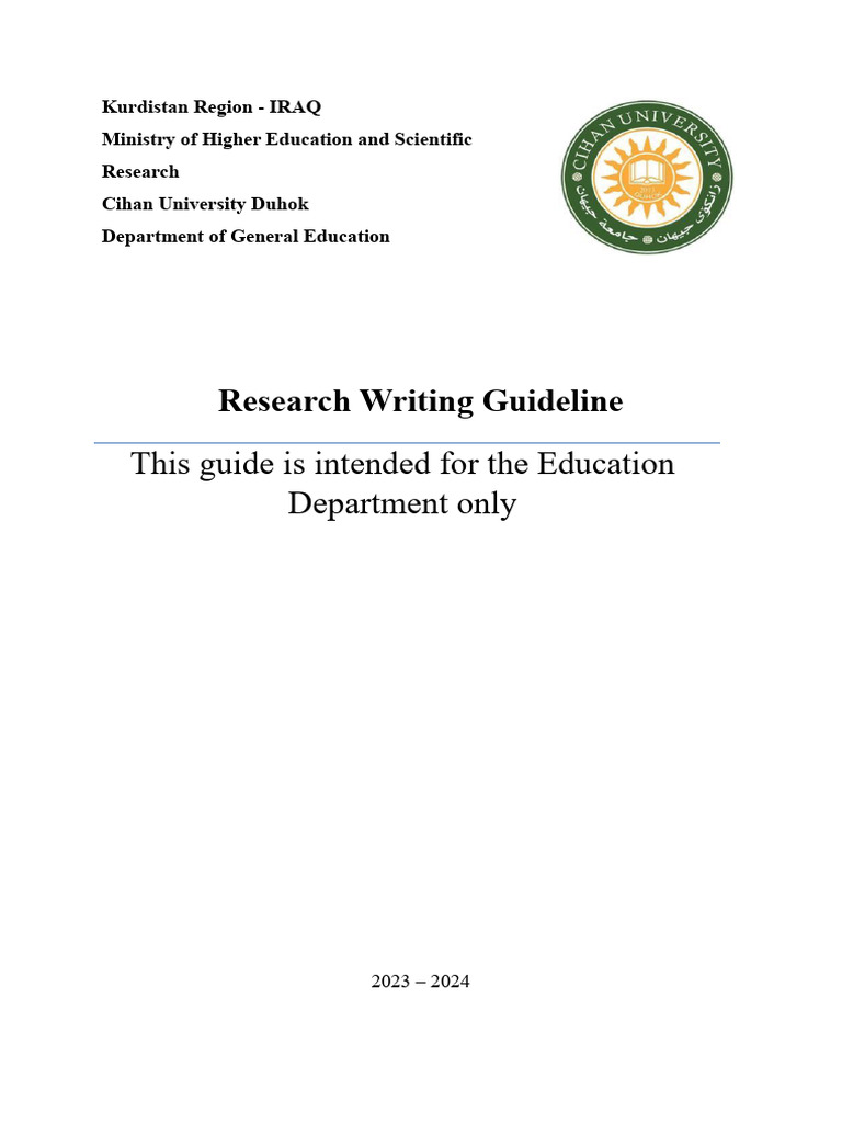 Research Writing Guideline | PDF | Abstract (Summary)