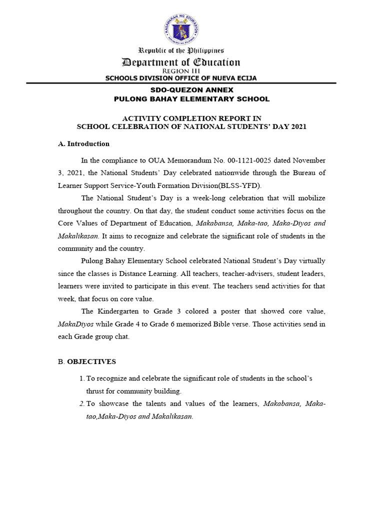 ACR National Students Day | PDF