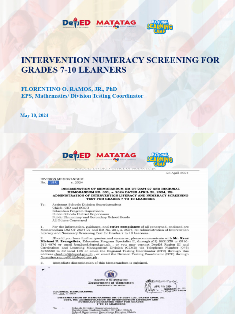Screening Test Numeracy | PDF