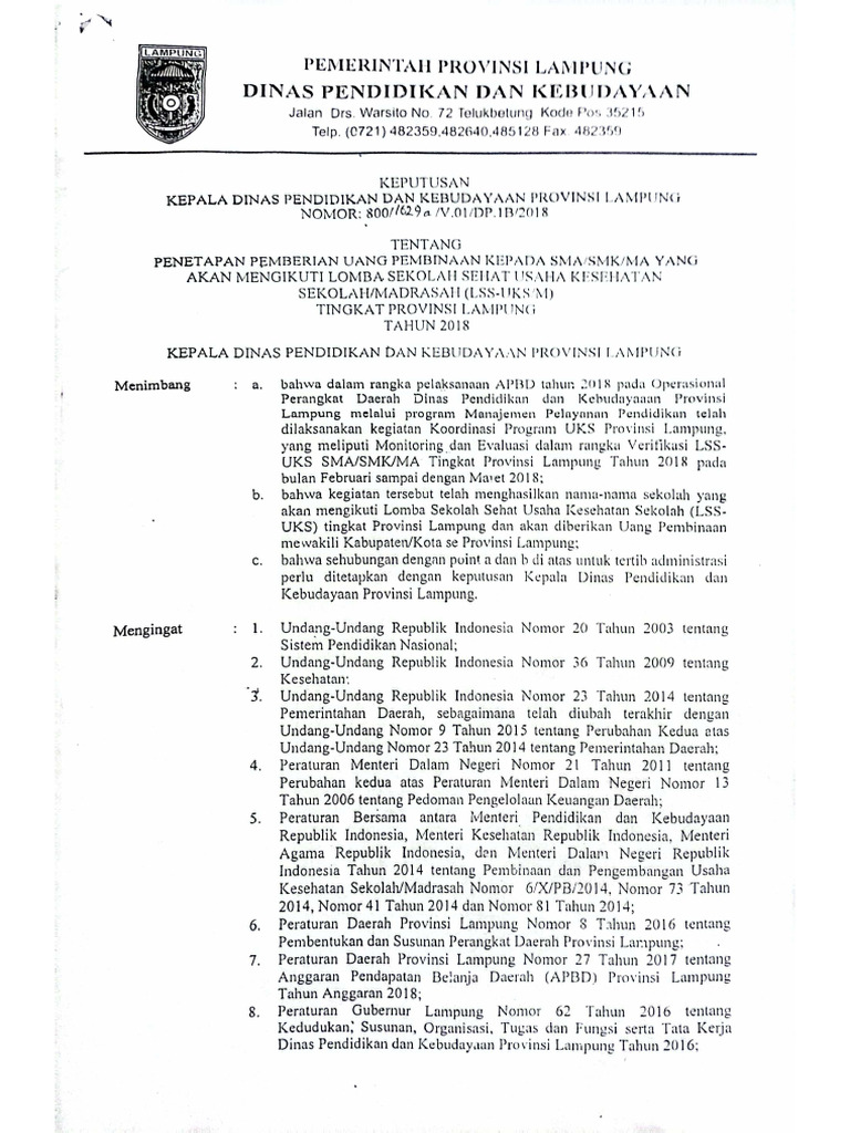 SK Lomba LLS UKS | PDF