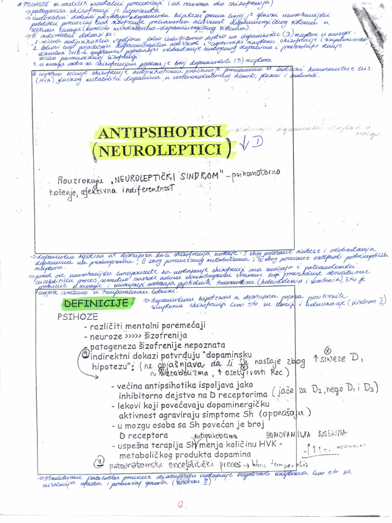 Antidepresivi I Antipsihotici | PDF