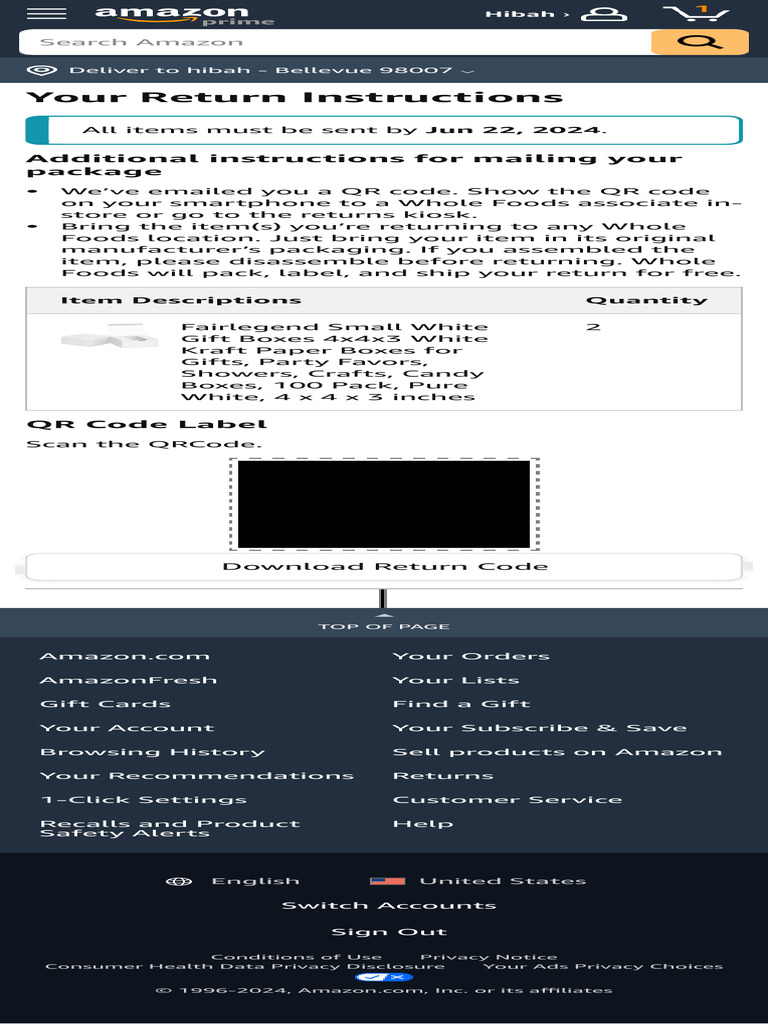 Online Return Center | PDF