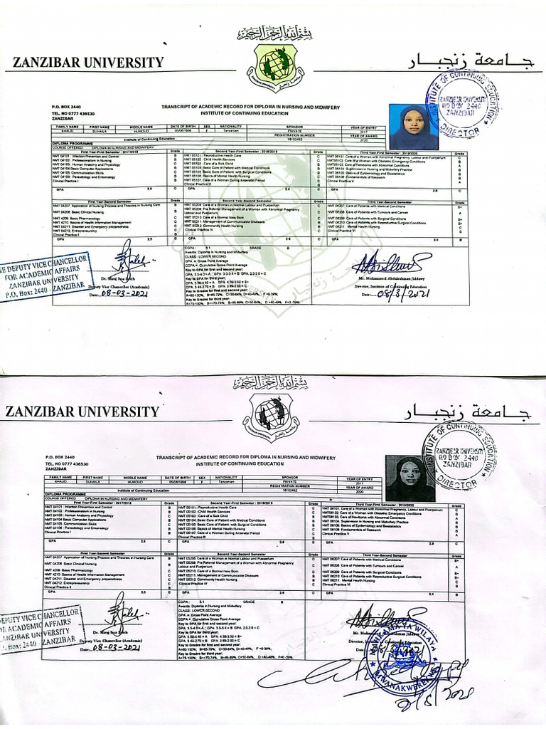 Transcript Diploma Original & Certified | PDF