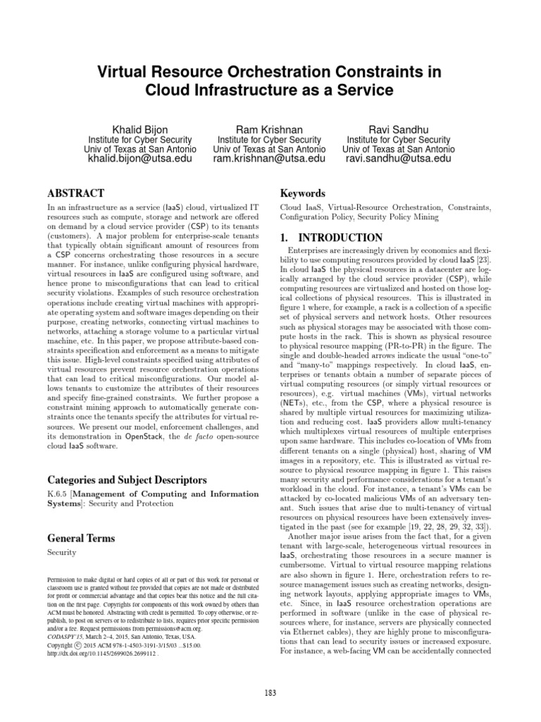 Cloud Orchestration - ACM 1 | PDF | Virtual Machine | Cloud Computing
