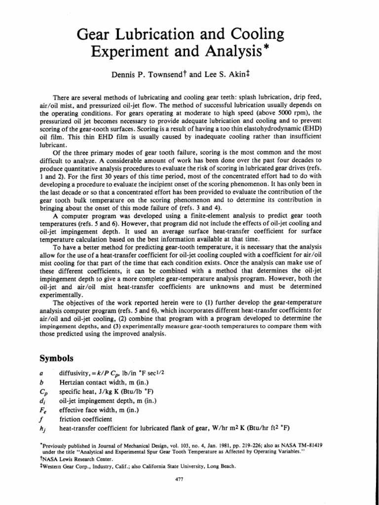 Gear Lubrication and Cooling Methods | PDF | Gear | Pressure
