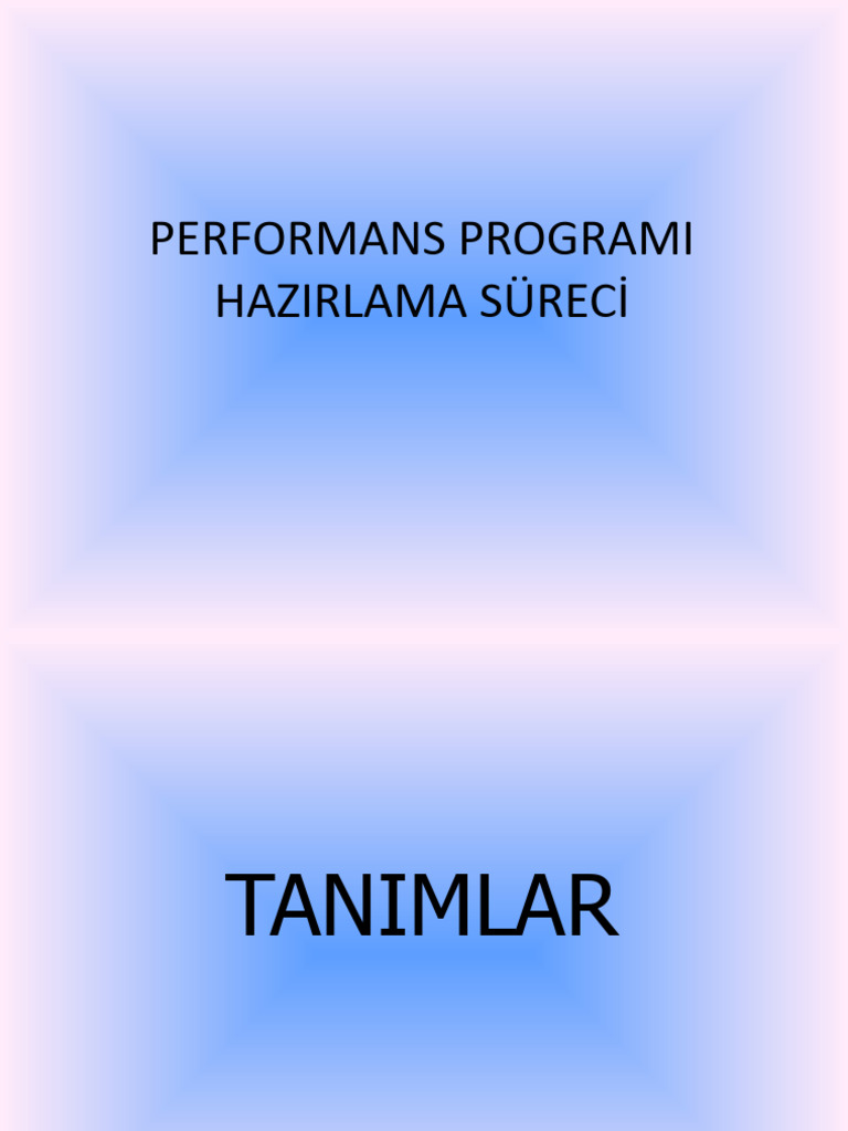 Performans Programi Sunu | PDF