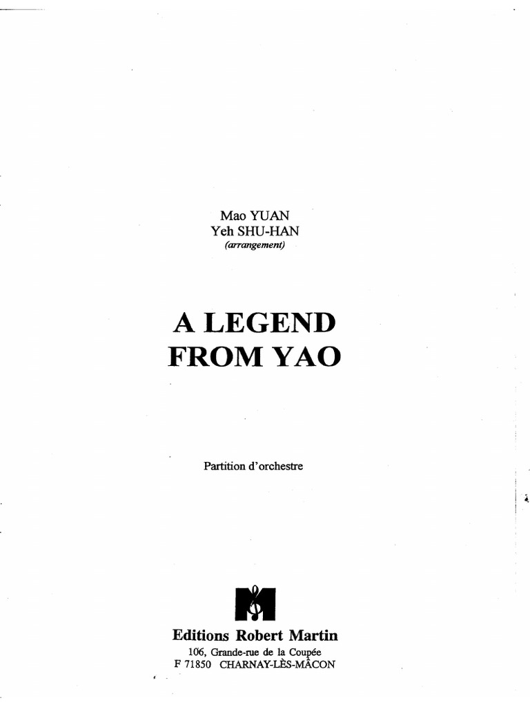 A Legend From YAO - Conducteur | PDF