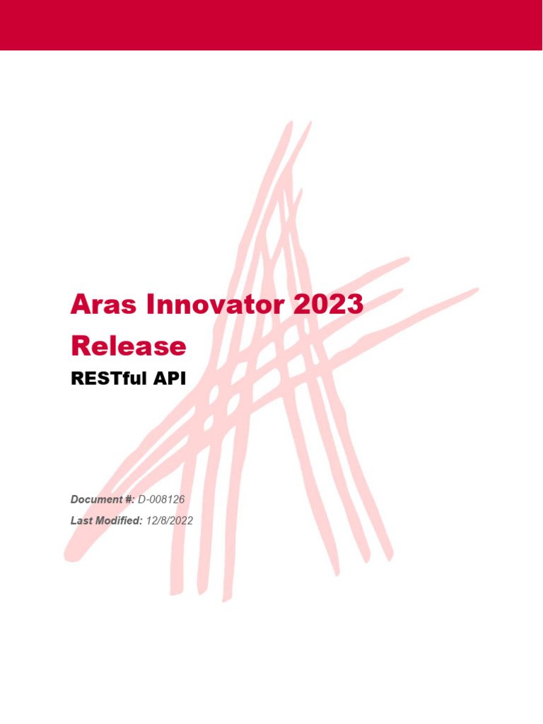 Aras Innovator 2023 Release - RESTful API | PDF | Computer Science ...