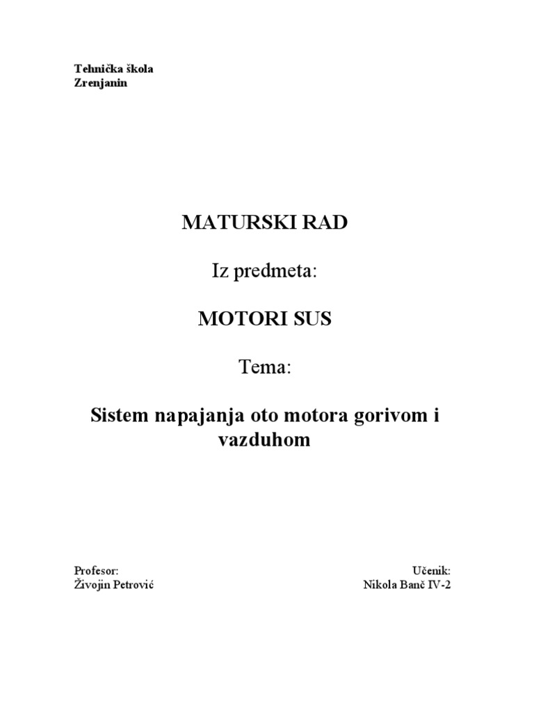 Maturski Rad | PDF
