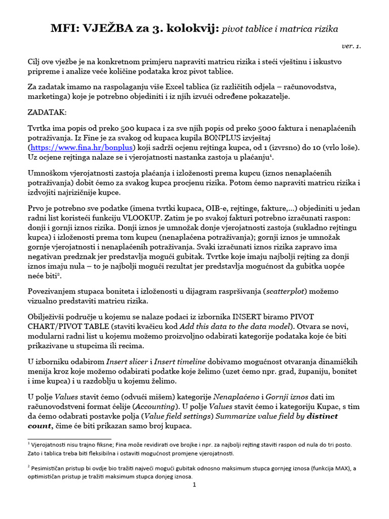 Vjezba Za 3 Kol-PIVOT v1 | PDF