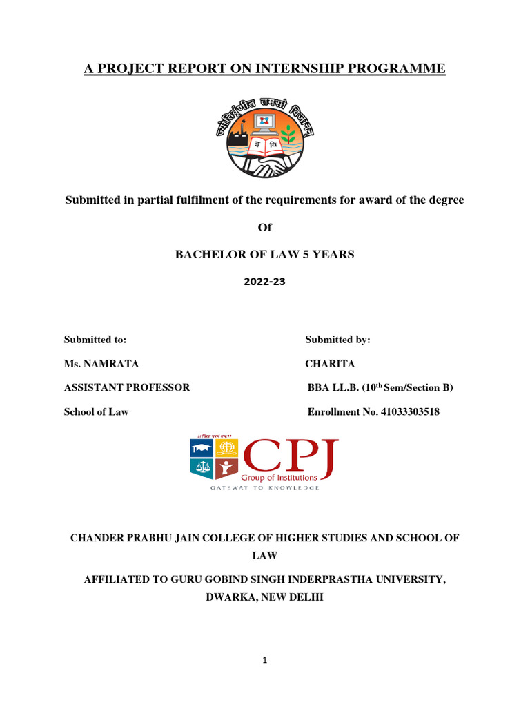 Internship Report - Merged - Organized | PDF | Prosecutor | Job Hunting