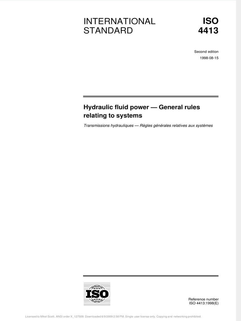 Dokumen - Tips - Fluid Power Standard Iso 4413pdf | PDF | Pipe (Fluid Conveyance) | Pump