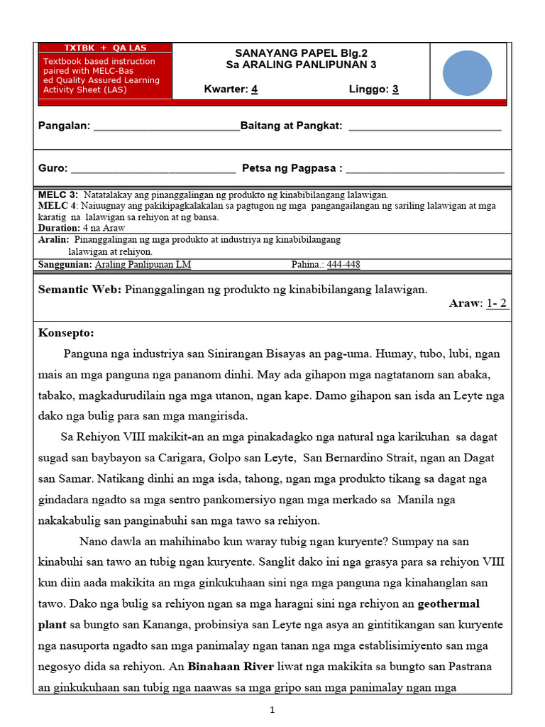 AP3 LAS Q4 wk3 | PDF