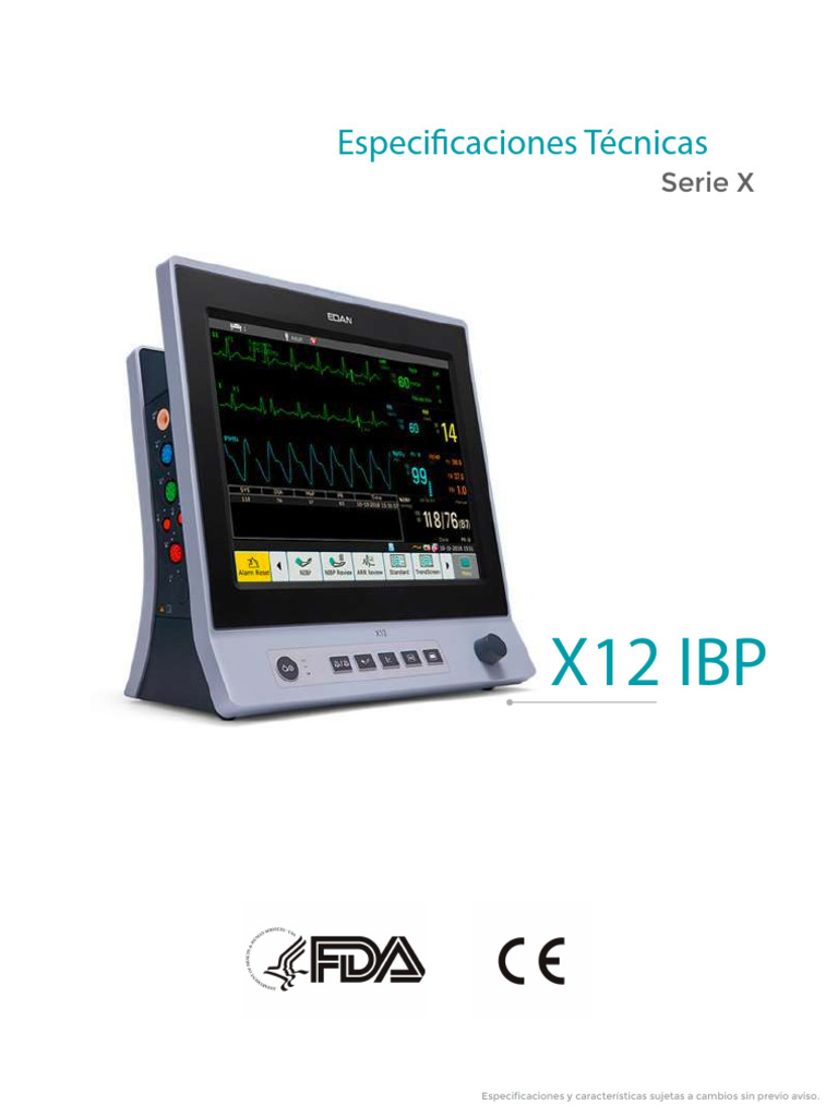 Monitor de Signos Vitales Edan X12 | PDF