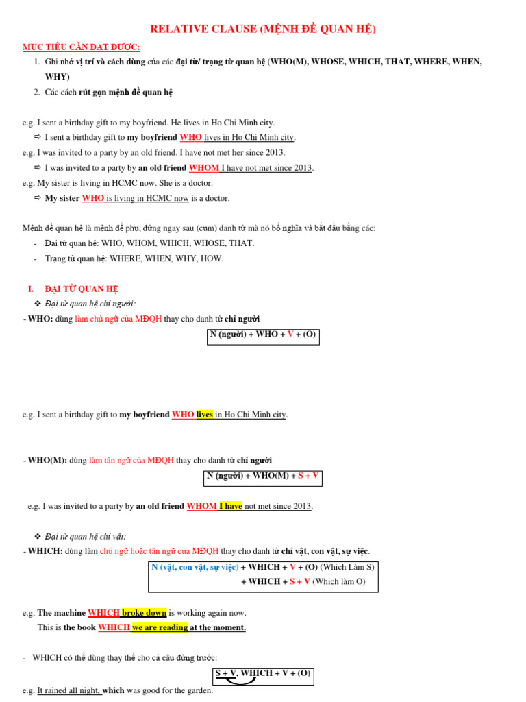 Relative Clause | PDF