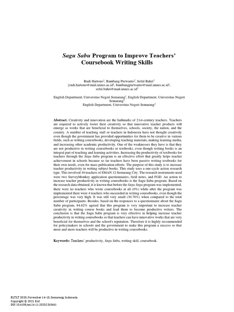 Sagu Sabu Eltlt 2020 | PDF | Textbook | Books