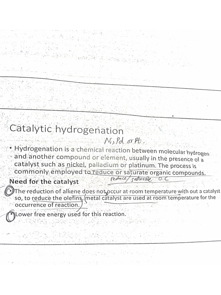 Catalytic Hydrogenation | PDF