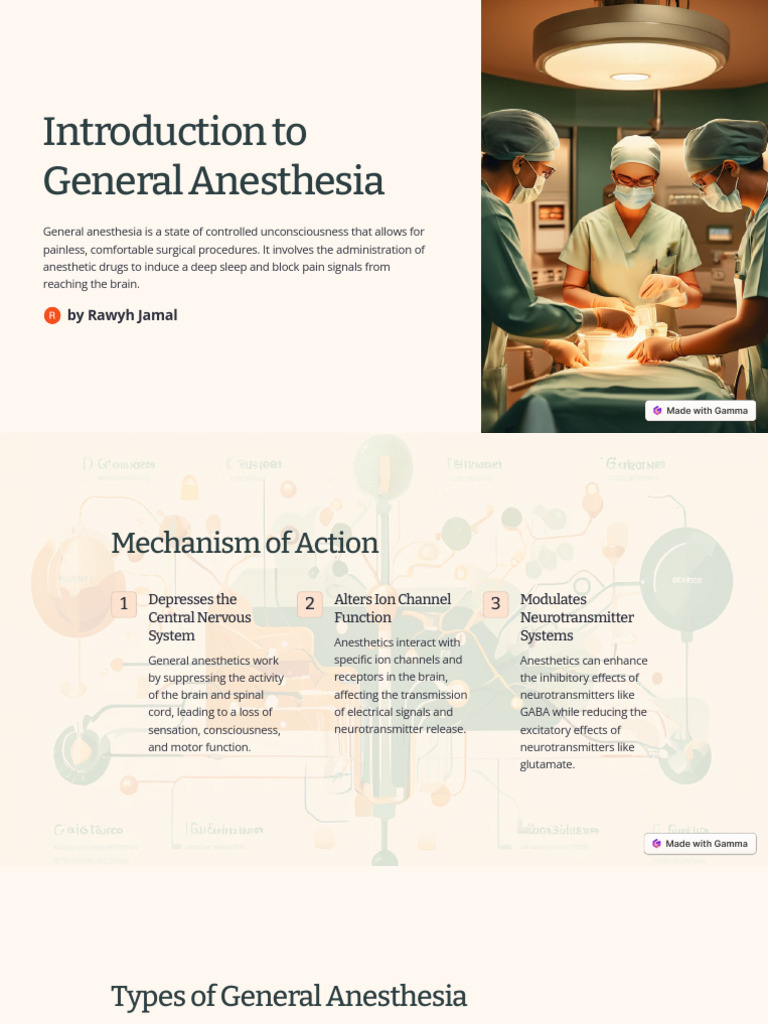 Understanding General Anesthesia Basics | PDF | Anesthesia | Surgery