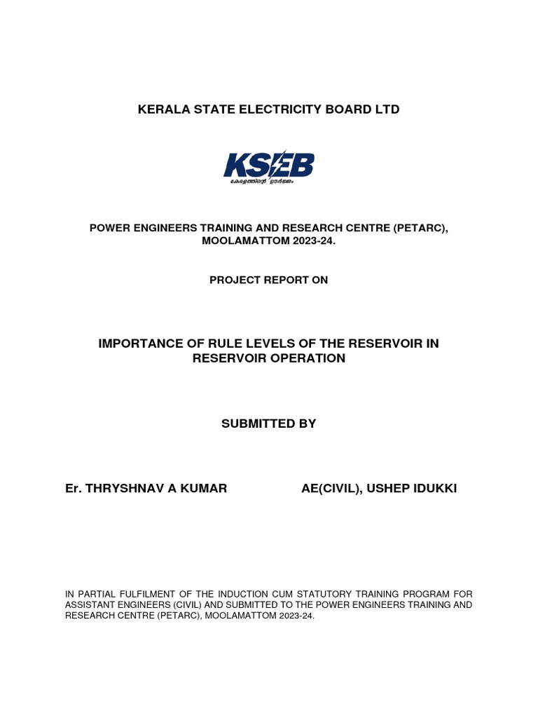 Rule Levels in Reservoir Operations | PDF | Reservoir | Discharge ...