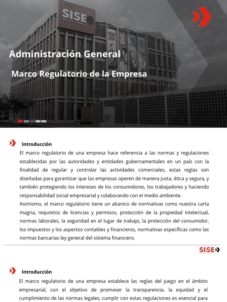 Presentación 8 - Marco Regulatorio de La Empresa | PDF | Pequeñas y ...