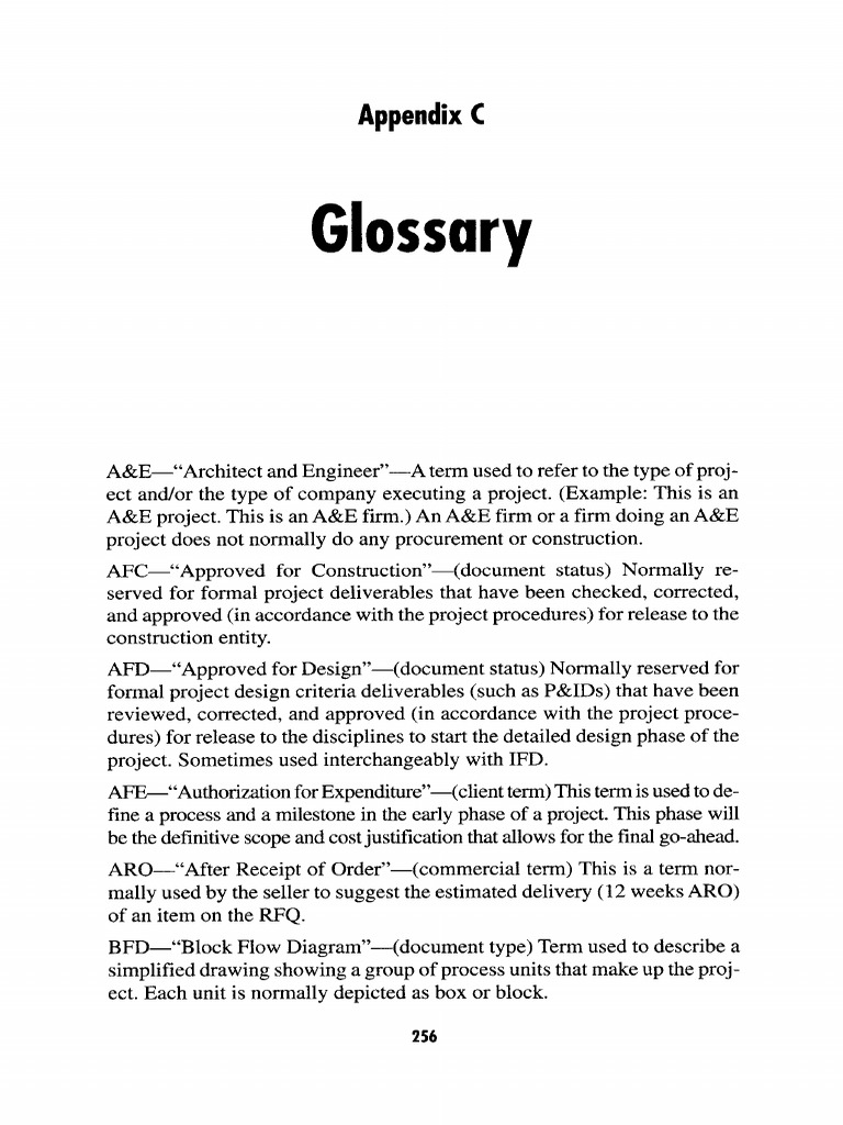Appendix C - Glossar - 2001 - Piping Engineering Leadership For Process Plant PR | PDF | Request ...