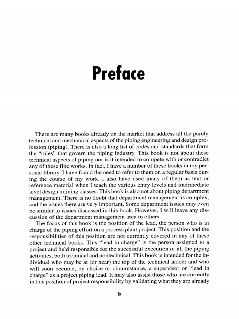 Preface - 2001 - Piping Engineering Leadership For Process Plant ...