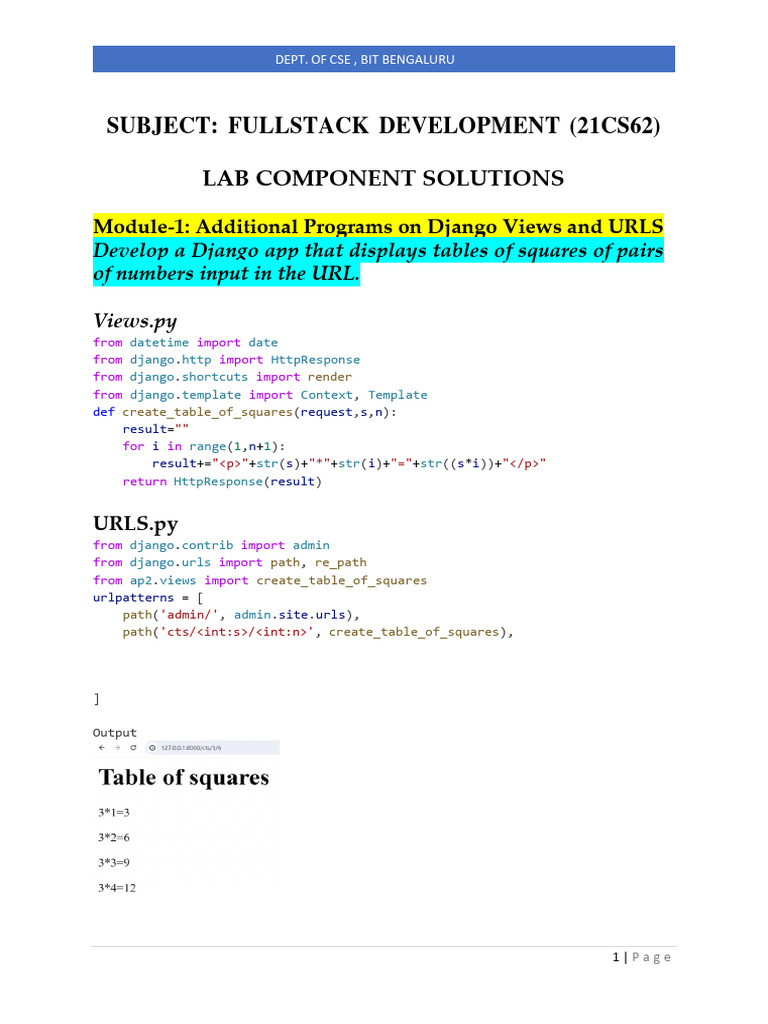 Full Stack Development-Lab Component-Additional Programs On Module1 | PDF | Web Development ...