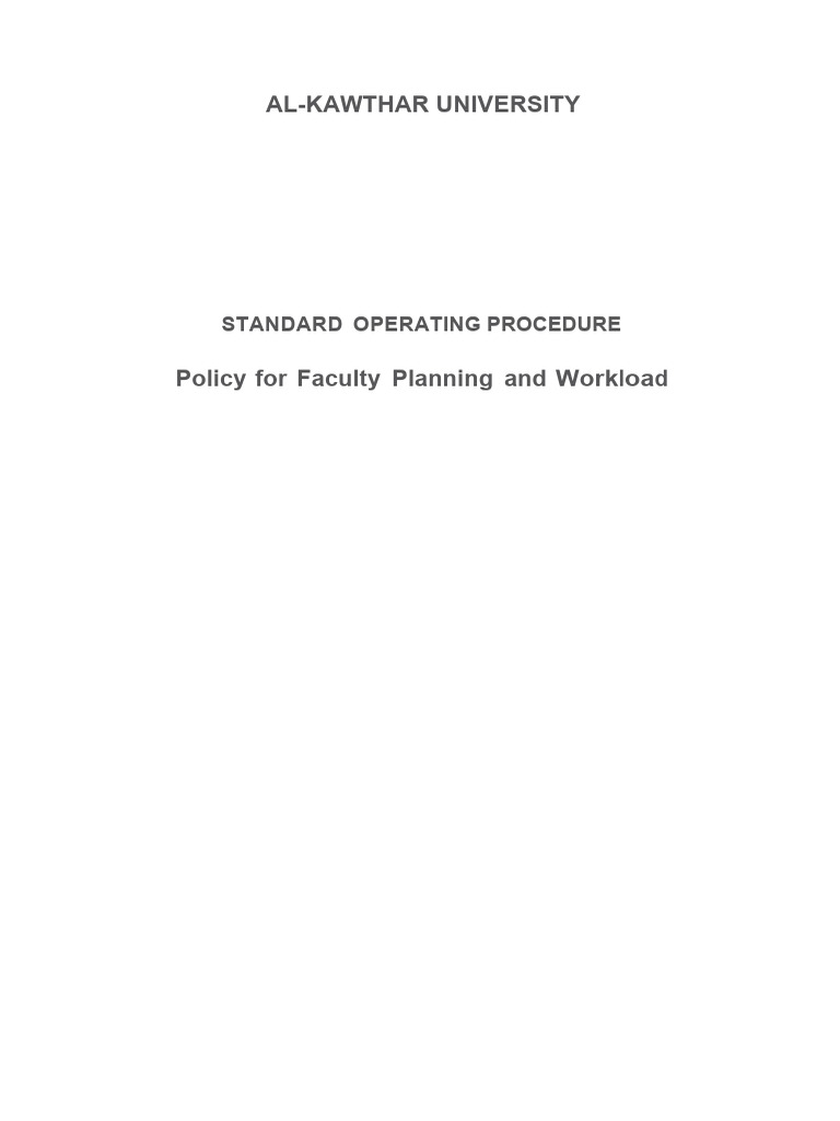 Faculty Workload Policy Overview | PDF | Course Credit | Postgraduate ...