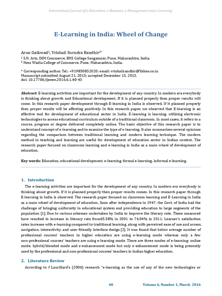 E-Learning in India Wheel of Change | PDF | Educational Technology ...