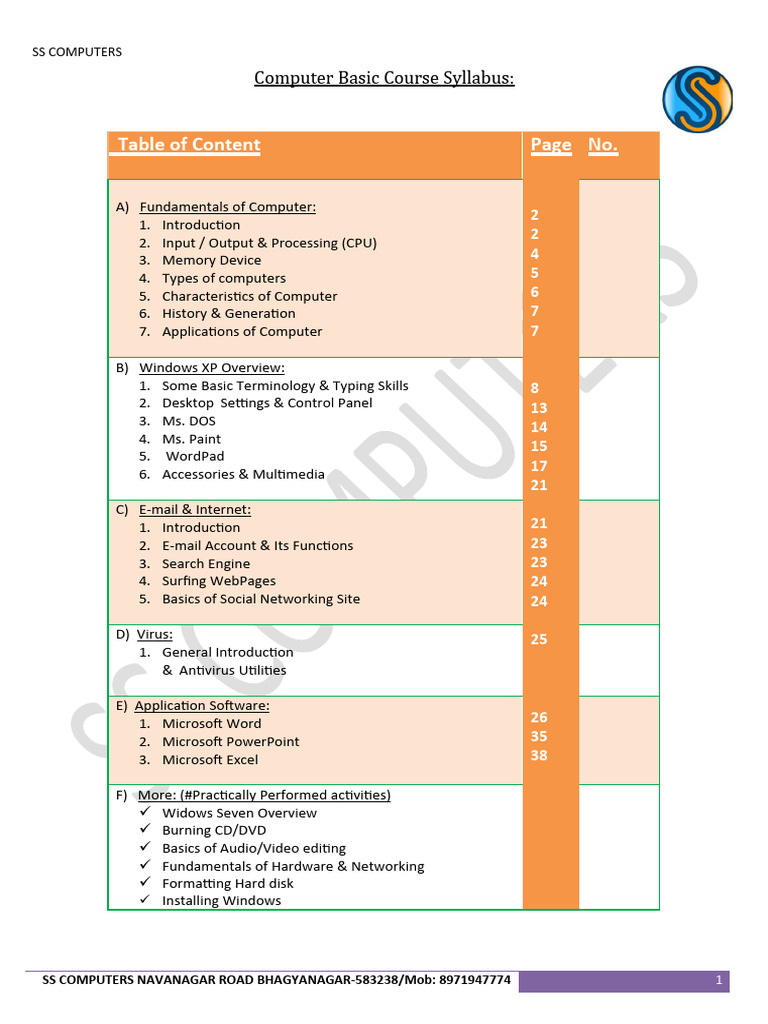 Race Computer Institute Rci 3 Month Comp | PDF | Random Access Memory ...