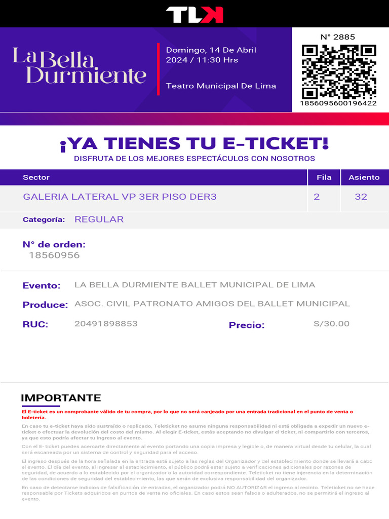 ¡Ya Tienes Tu E-Ticket!: Galeria Lateral VP 3er Piso Der3 Regular 2 32 ...