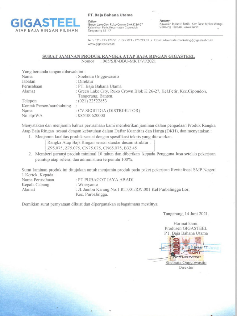 Produsen Giga Steel | PDF