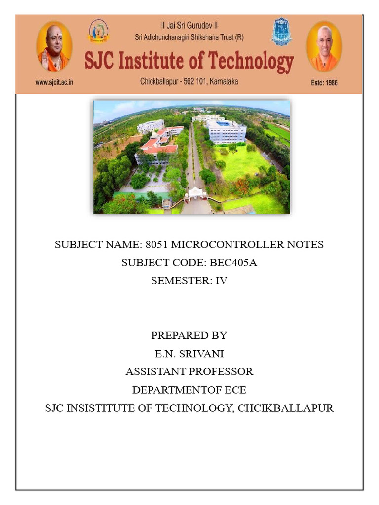 Mc Notes Pdf Microcontroller Central Processing Unit